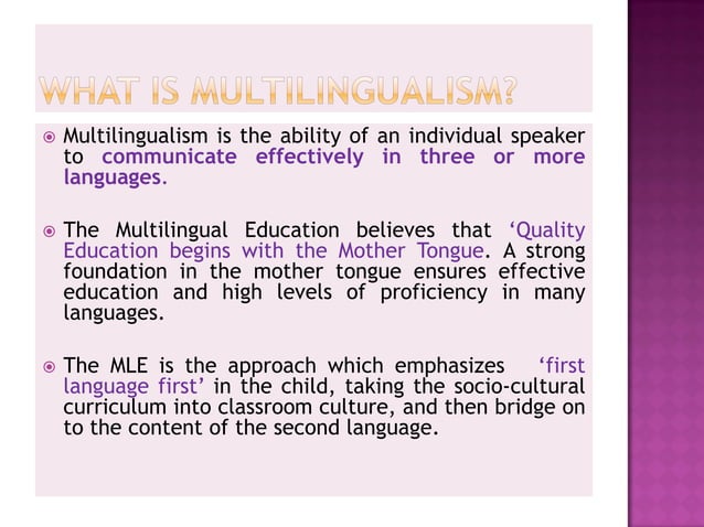 Multilingualism | PDF | Education