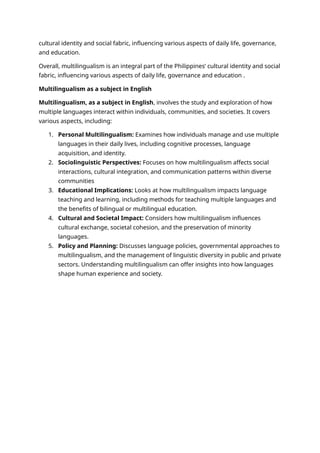 MC ELT 2 MULTILINGUALISM (Language, Program and Policies for ...