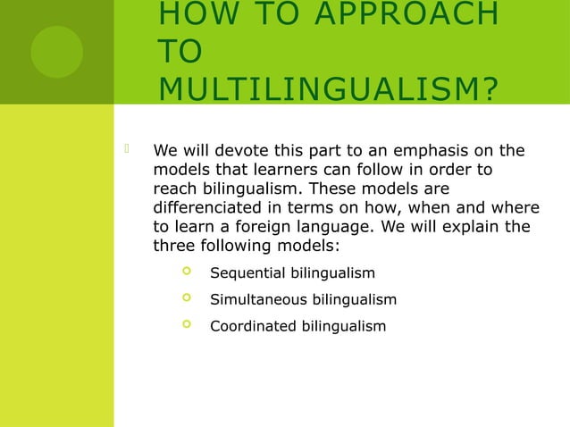MULTILINGUALISM, BILINGUALISM, TRILINGUALISM | PPT