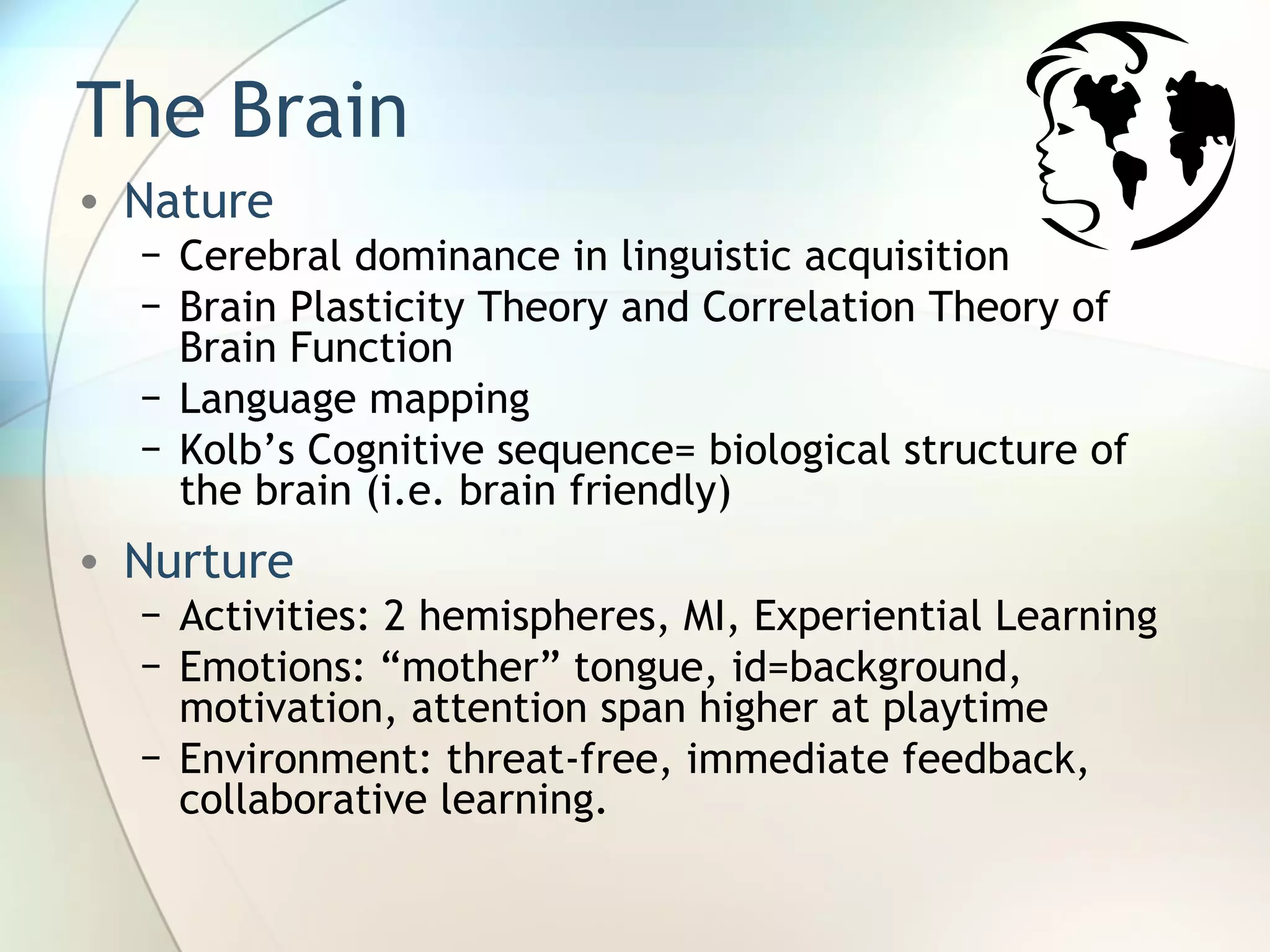 Multilingualism, The Brain & Web Based Learning | PPT