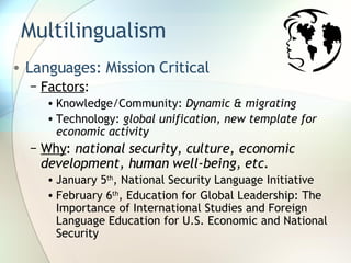Multilingualism, The Brain & Web Based Learning | PPT