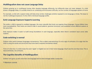 Multilingualism and Language Development: What the Science Really Says | PPTX