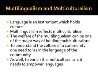 Multilingualism and social justice | PPTX