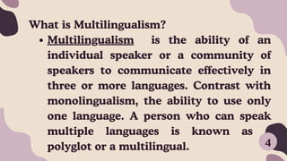MULTILINGUALISM- English Language101.pdf | Education