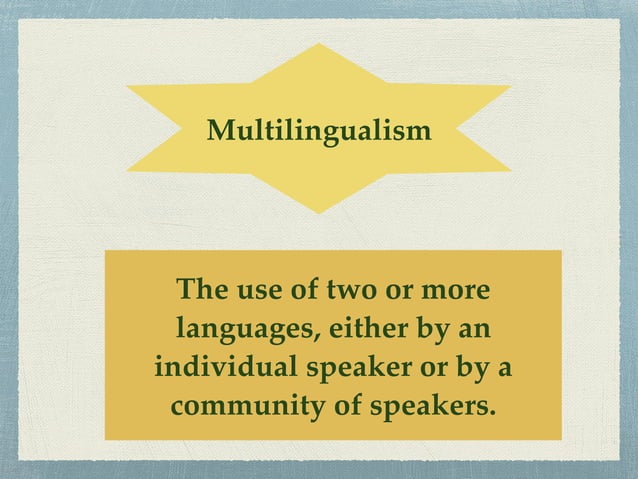 Multilingualism