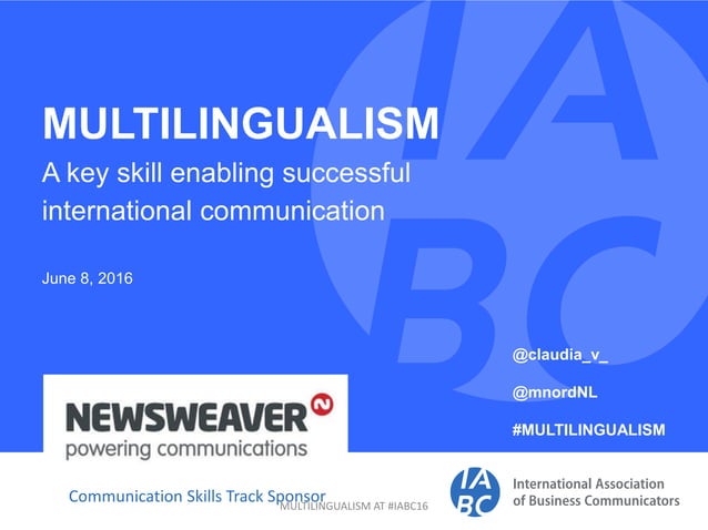 Multilingualism: a key skill enabling successful international ...
