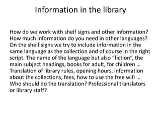 Multilingual libraries - realities and challenges | PPT