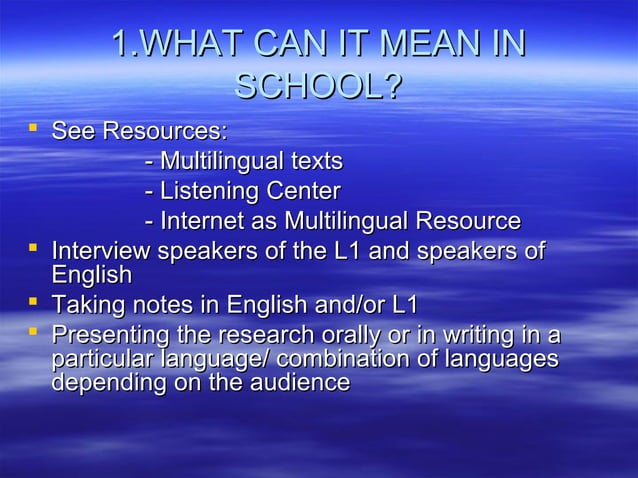 Multilingual research | PPT