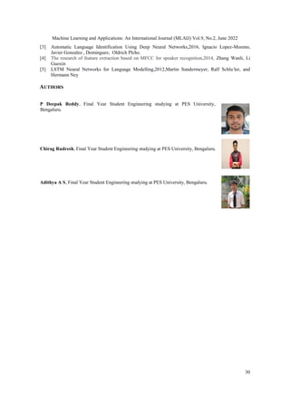 MULTILINGUAL SPEECH TO TEXT USING DEEP LEARNING BASED ON MFCC FEATURES | PDF