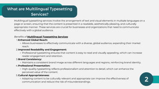 Multilingual Typesetting Services: Enhancing Global Communication | PDF