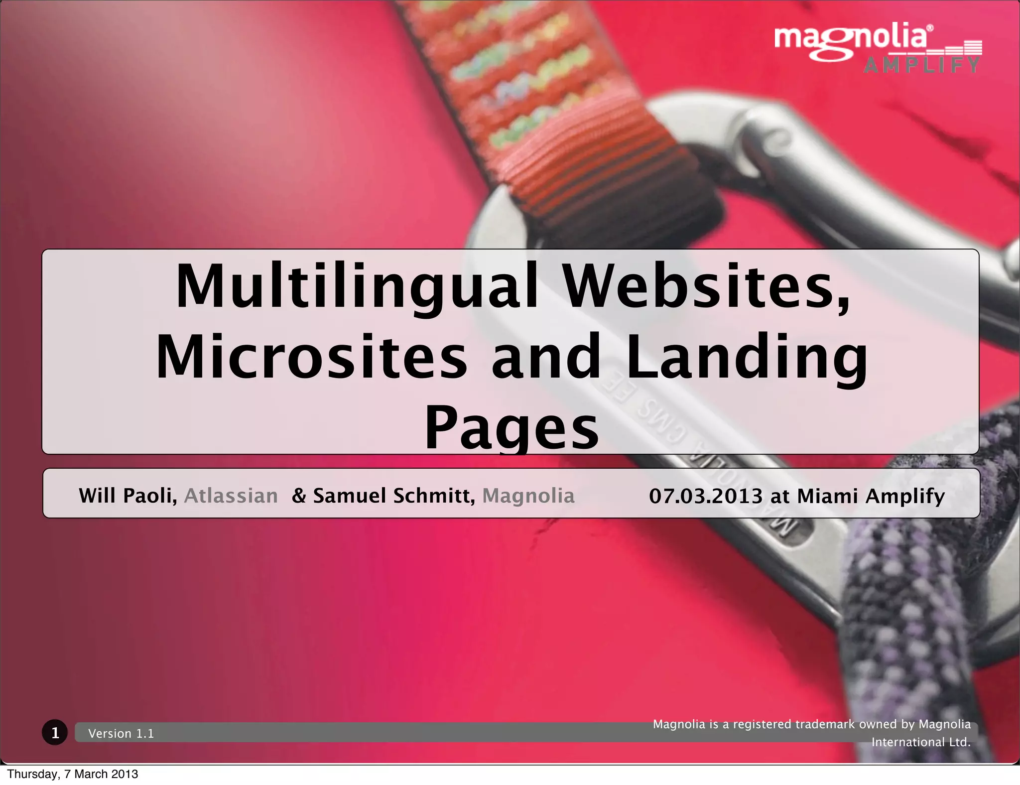 Multilingual websites, microsites and landing pages | PDF