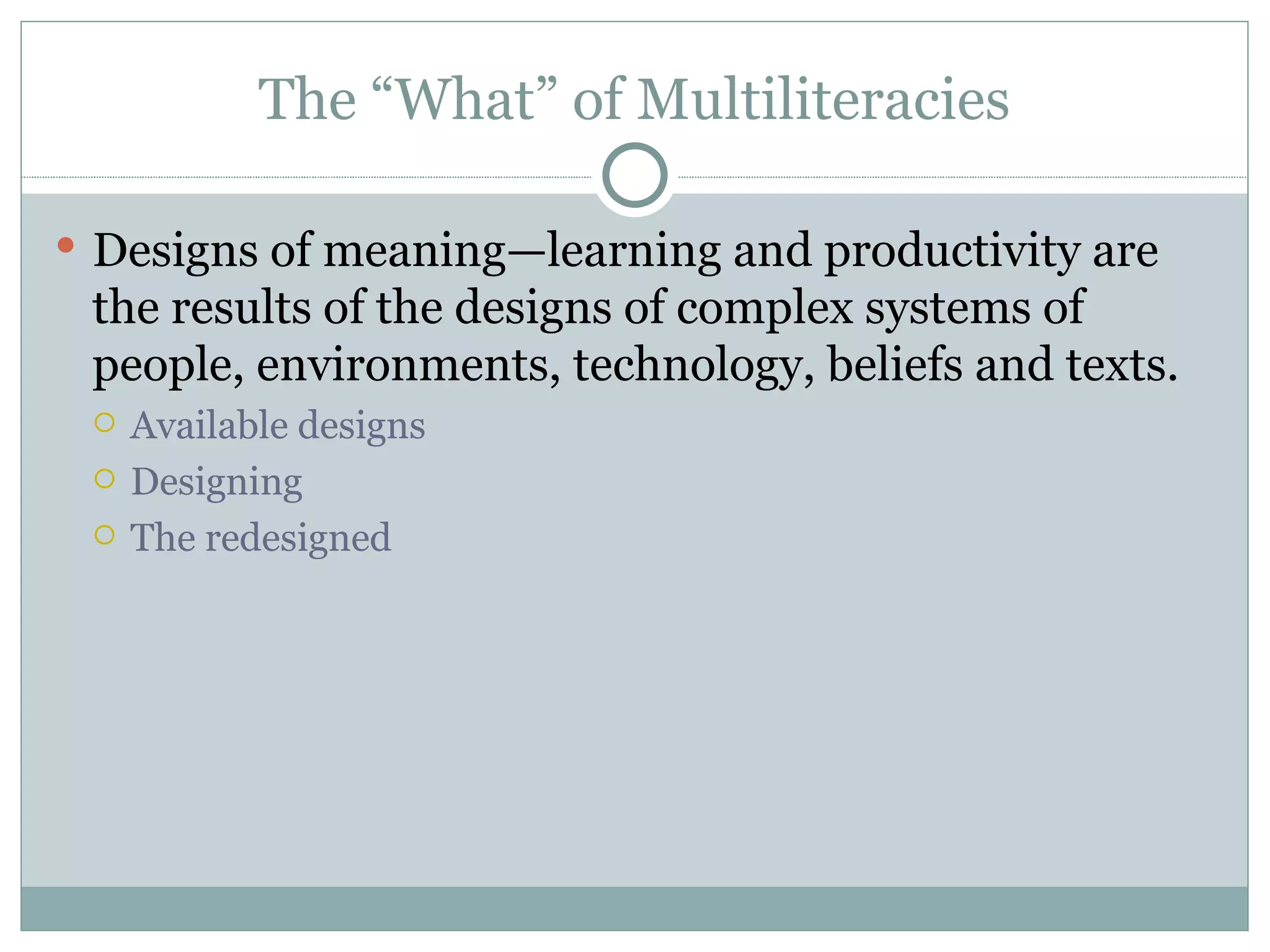 Multiliteracies Introduction | PPT