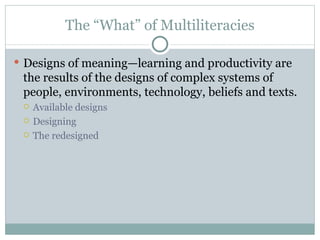 Multiliteracies Introduction | PPT