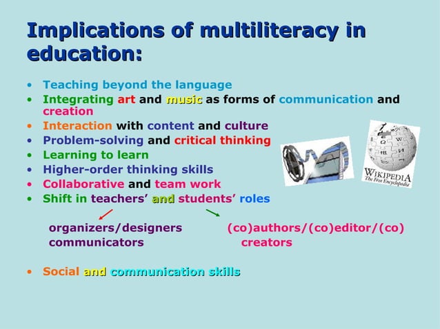 Multiliteracy in elt | PPT