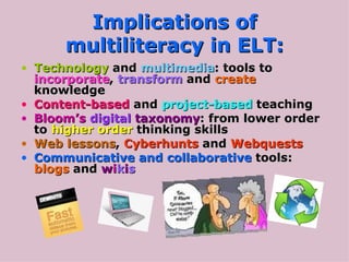 Multiliteracy in elt | PPT