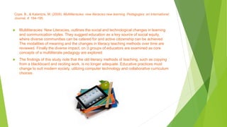 Multiliteracy powerpoint assignment 1 edx3270 | PPTX