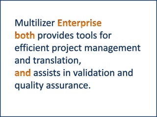 Multilizer Enterprise - Quick Introduction | PPTX