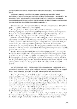 NIDA: Multilteracies and Multimodalities - Composite Working Paper | PDF | Education