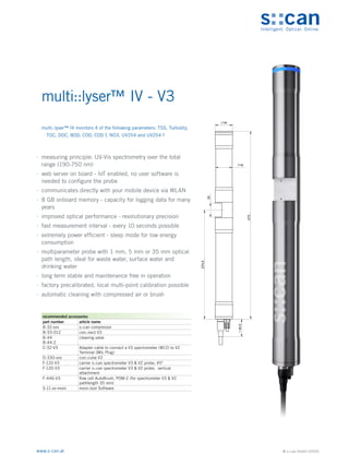 Multilyser v3 dw_en_water multi parameter sensor_scan | PDF