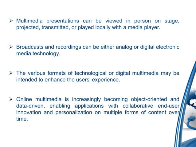 Multimedia | PPTX | Computer Animation | Computer Software and Applications