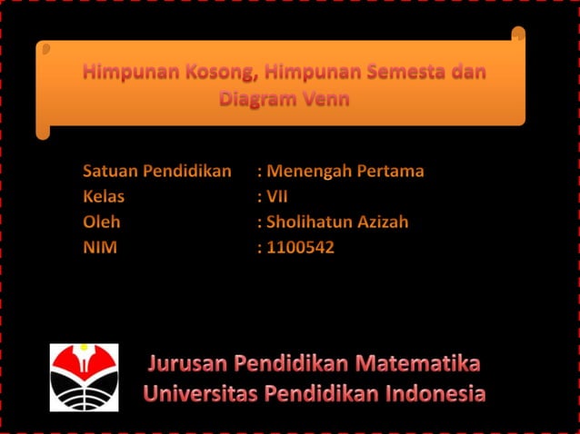 Himpunan Kosong, Himpunan semesta dan Diagram Venn | PPT
