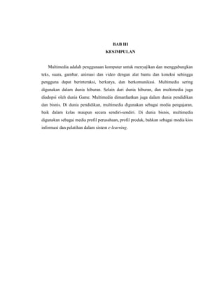 elemen-elemen Multimedia | DOCX