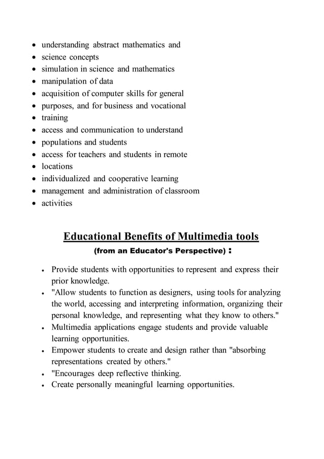 Multimedia approach | PDF | Education