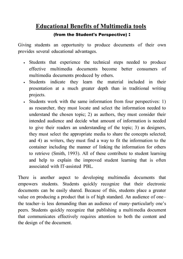 Multimedia approach | PDF | Education