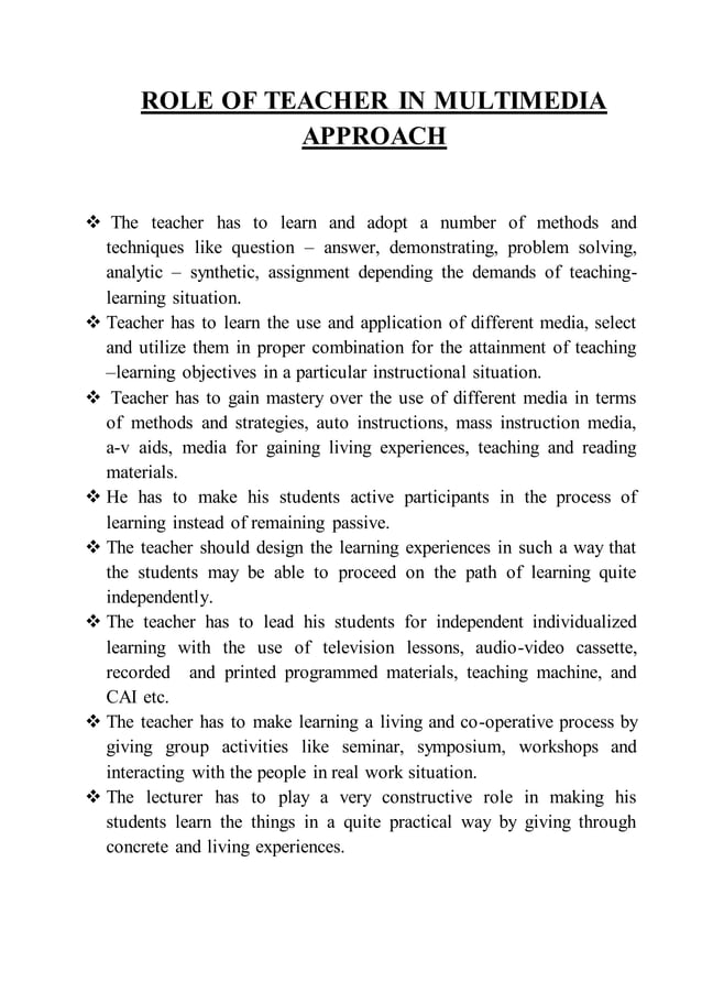 Multimedia approach | PDF | Education