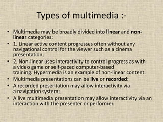 Unit - 3 of computer (Multimedia) | PPTX