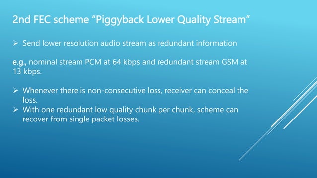 Packet Loss Recovery Schemes | PPTX | Digital Audio | Computer Software ...