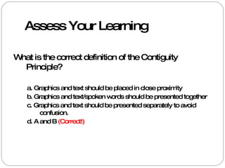 Multimedia And Contiguity Principles | PPT