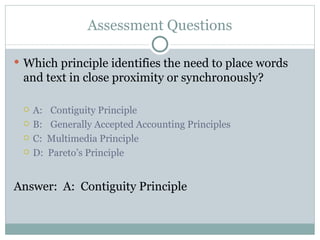 Multimedia And Contiguity Principles Casey Susan | PPT