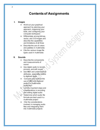 Multimedia and-system-design-sound-images by zubair yaseen& yameen shakir | PDF