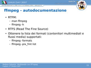 Multimedia con FFmpeg | PPT