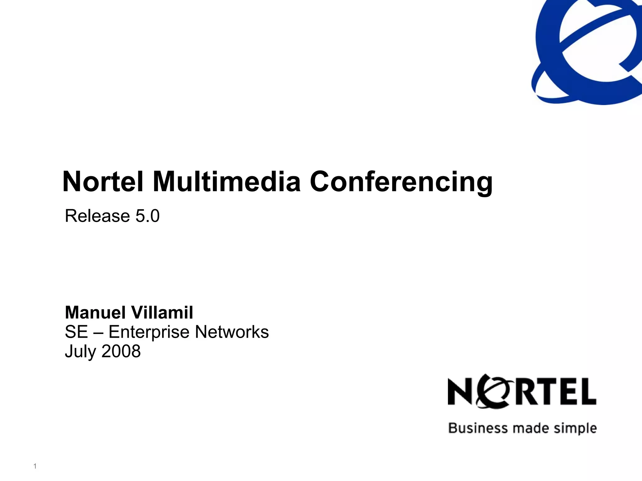 Multimedia Conferencing Customer Presentation | PDF