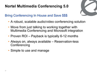 Multimedia Conferencing Customer Presentation | PDF