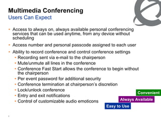 Multimedia Conferencing Customer Presentation | PDF