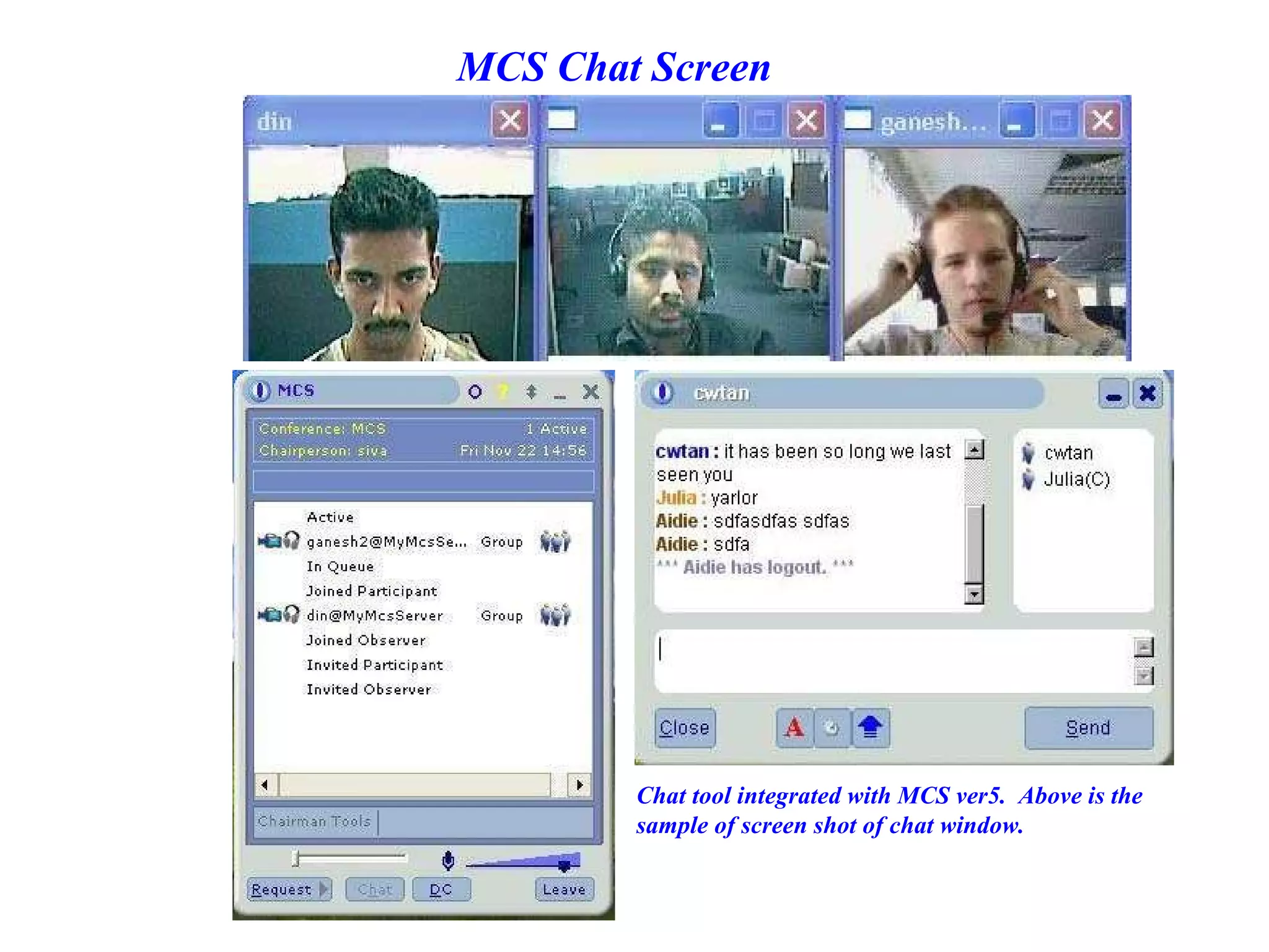 Multimedia Conferencing system (MCS Version 5) | PPT