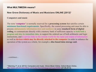 Multimedia definitions | PPT