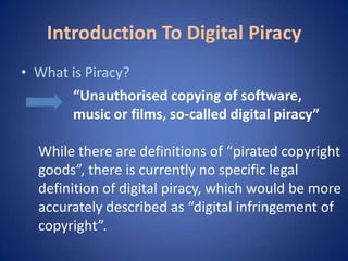 Multimedia digital piracy | PPT