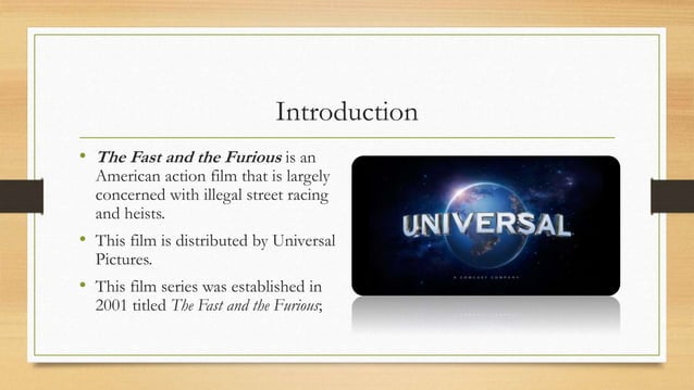 Multimedia - The Fast and The Furious | PPTX
