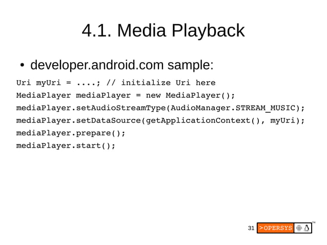 Android's Multimedia Framework | PDF | Operating Systems | Computer Software and Applications
