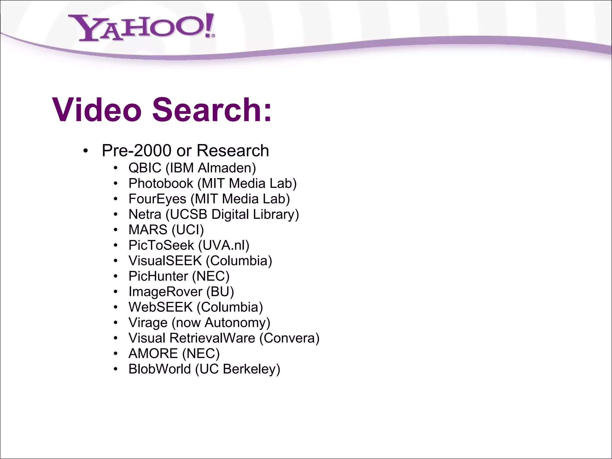 Multimedia Information Retrieval: What is it, and why isn't ... | PPT