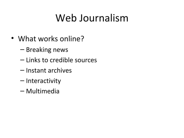 Multimedia Reporting | PPT