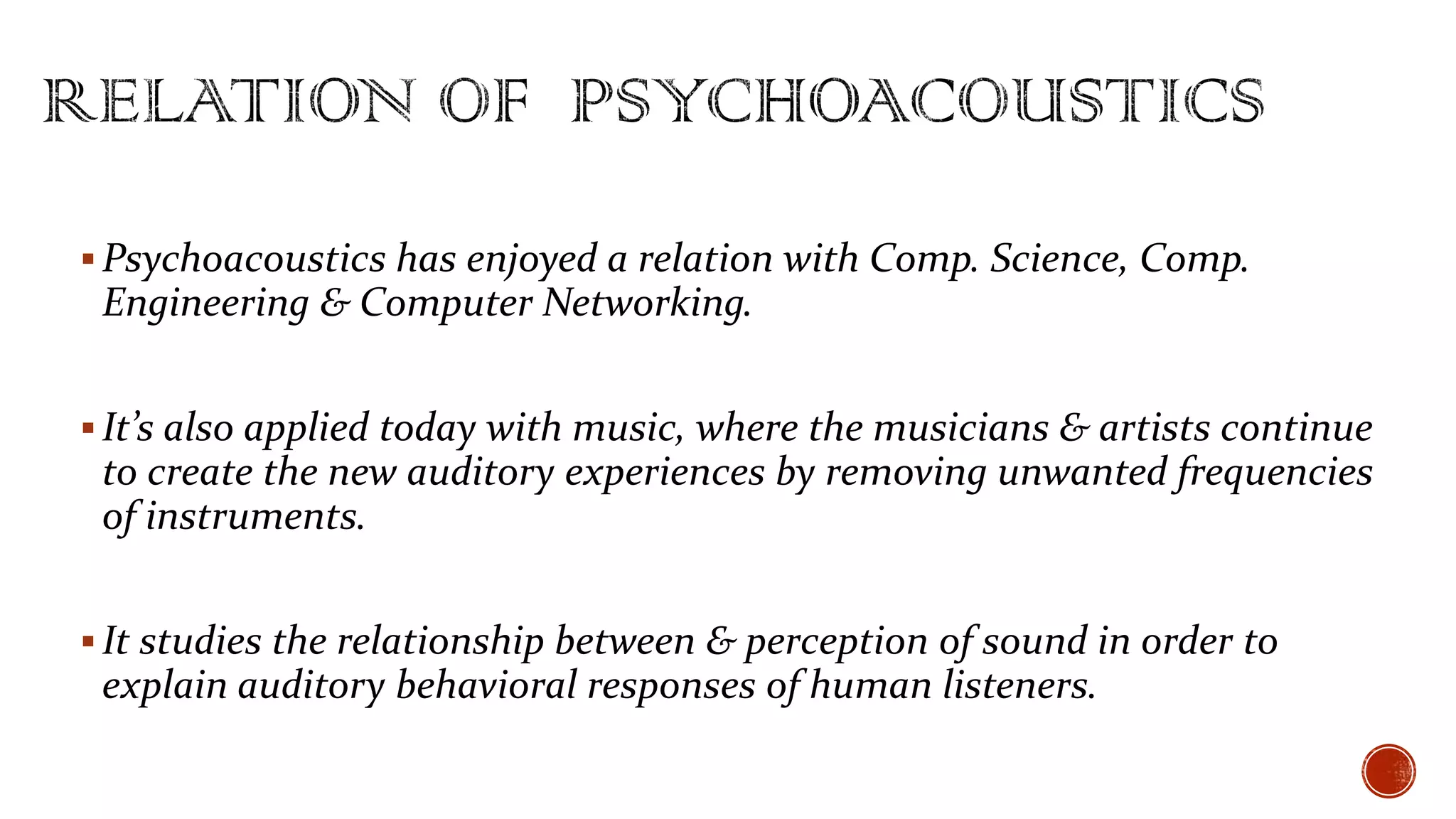 Sound - Acoustics & Psychoacoustics | PPTX
