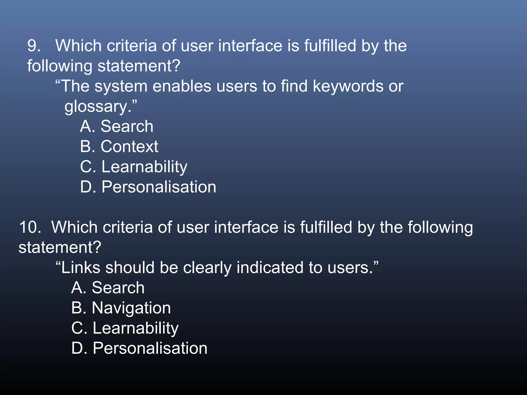 Multimedia user interface principles | PPT