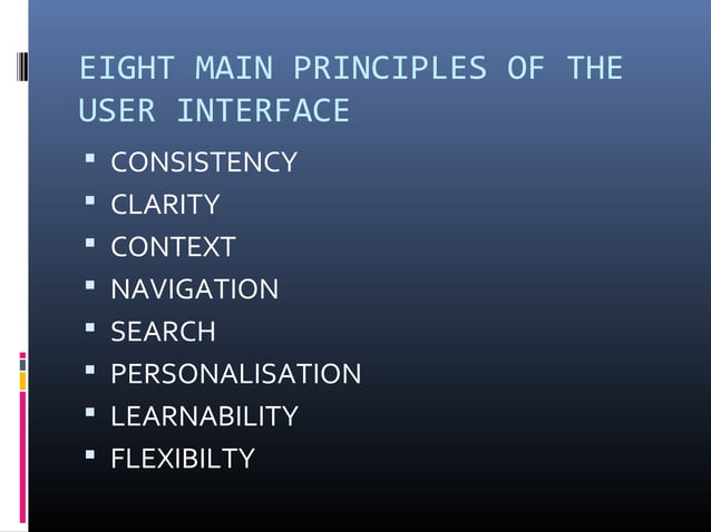 Multimedia user interface principles | PPT
