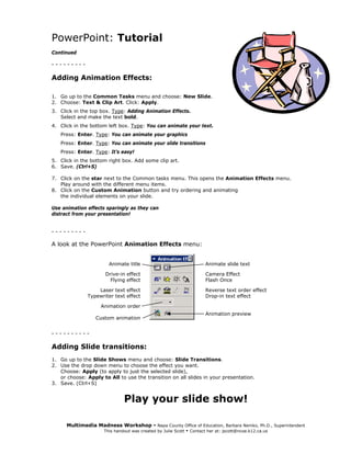 Multimedia Using Video In Powerpoint. Manual | PPT