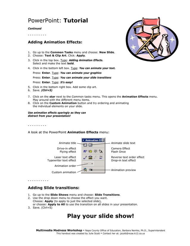 Multimedia Using Video In Powerpoint. Manual | PPT